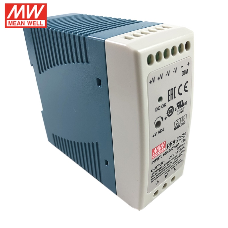 Original MEAN WELL DRA-60-24 60W 24V Constant Current Adjustable DIN ...