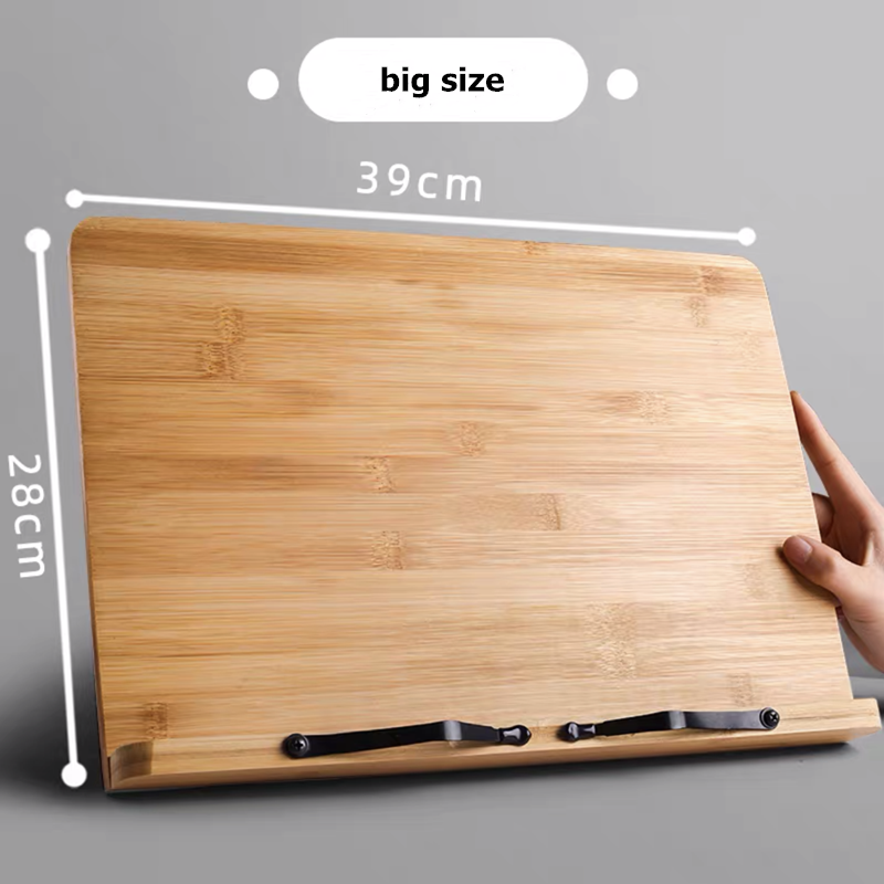 Wooden Book Holder Stand Foldable Bookshelf Racks for Reading ...