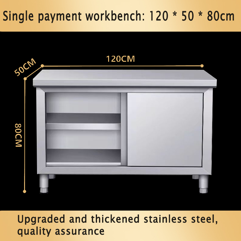 JVIALTETY Kitchen Workbench 304 thickened stainless steel workbench ...