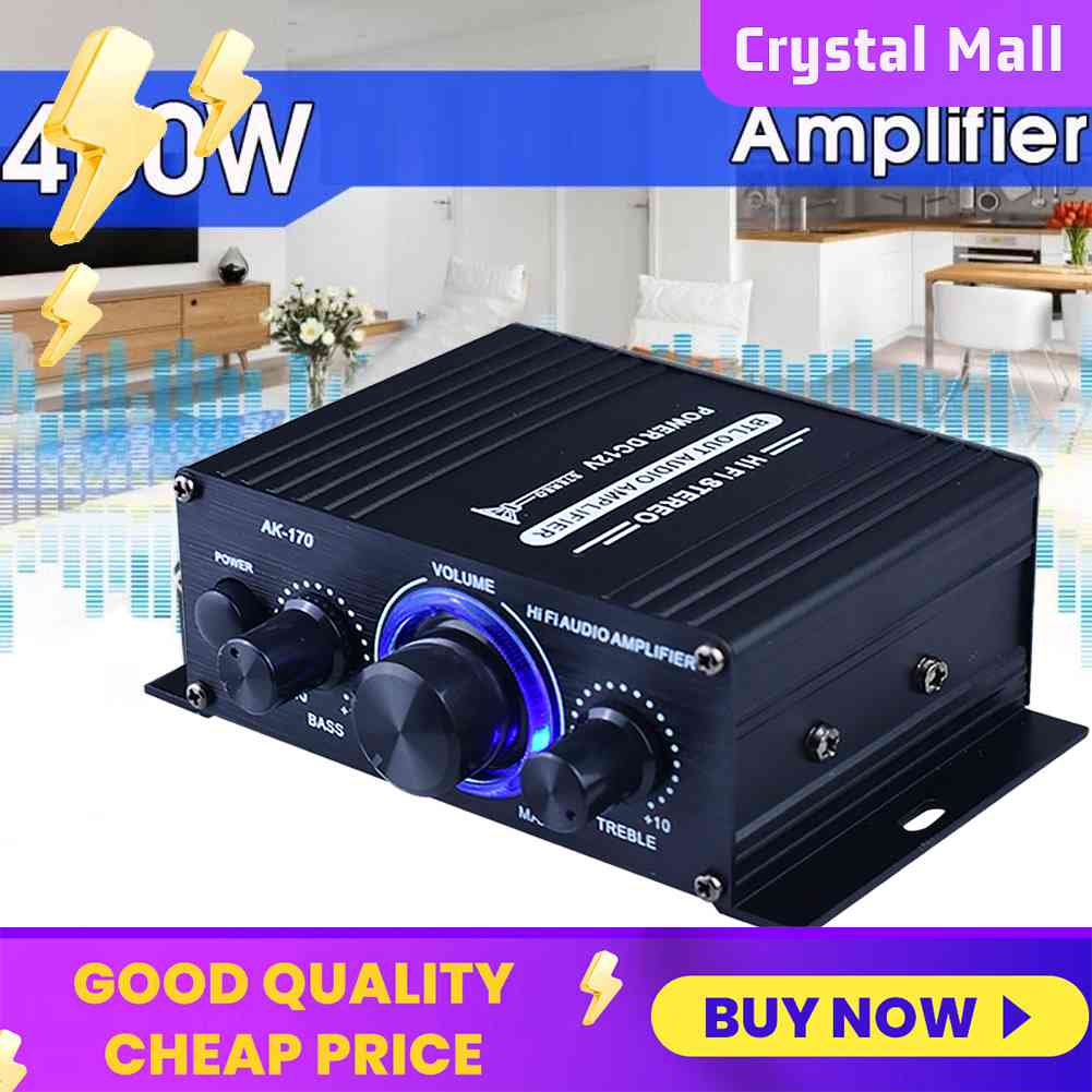 [Arrived within 3 days] Ak170 400W 12v Mini Amplifier Hifi Digital ...