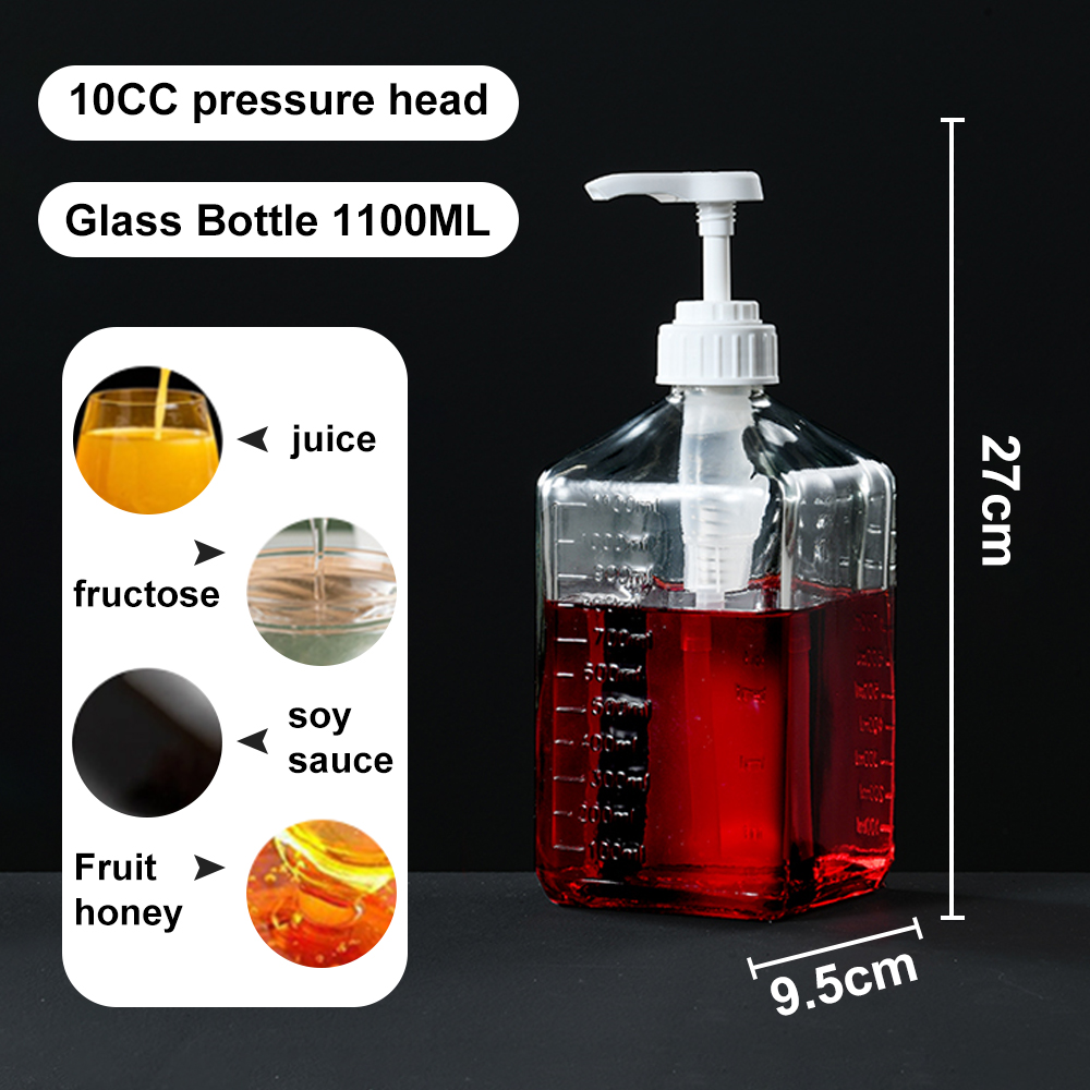Syrup Pump Bottle Hydraulic Pump Nozzle Kitchen Fructose Juice ...
