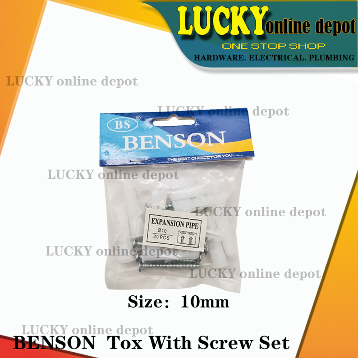 BENSON TOX WITH SCREW SET ( 5MM, 6MM, 8MM, 10MM ) | Lazada PH