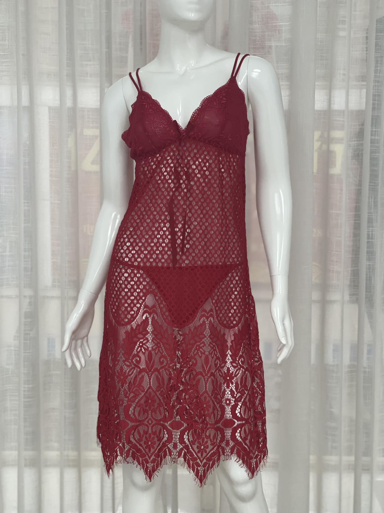 Sexy Women Lace Lingerie Set Sleep Dress Mesh Nightgown 524 Lazada Ph