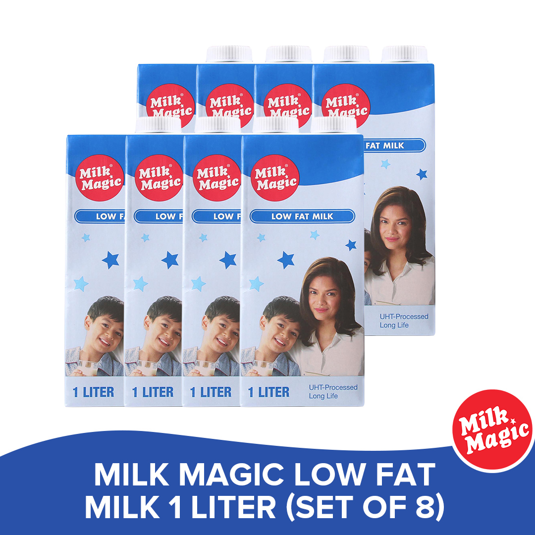 Milk Magic Low Fat Milk 1 Liter (Set of 8) - Nutritious Healthy ...