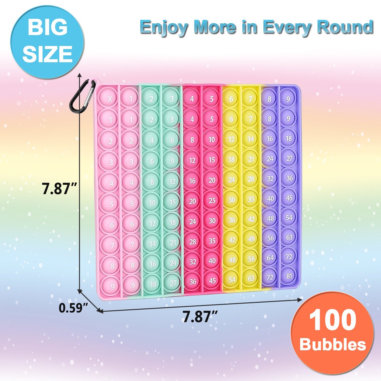 SYMOMOK Popits Fidget Toys Poppers Fidgets Sensory Toy Multiplication ...