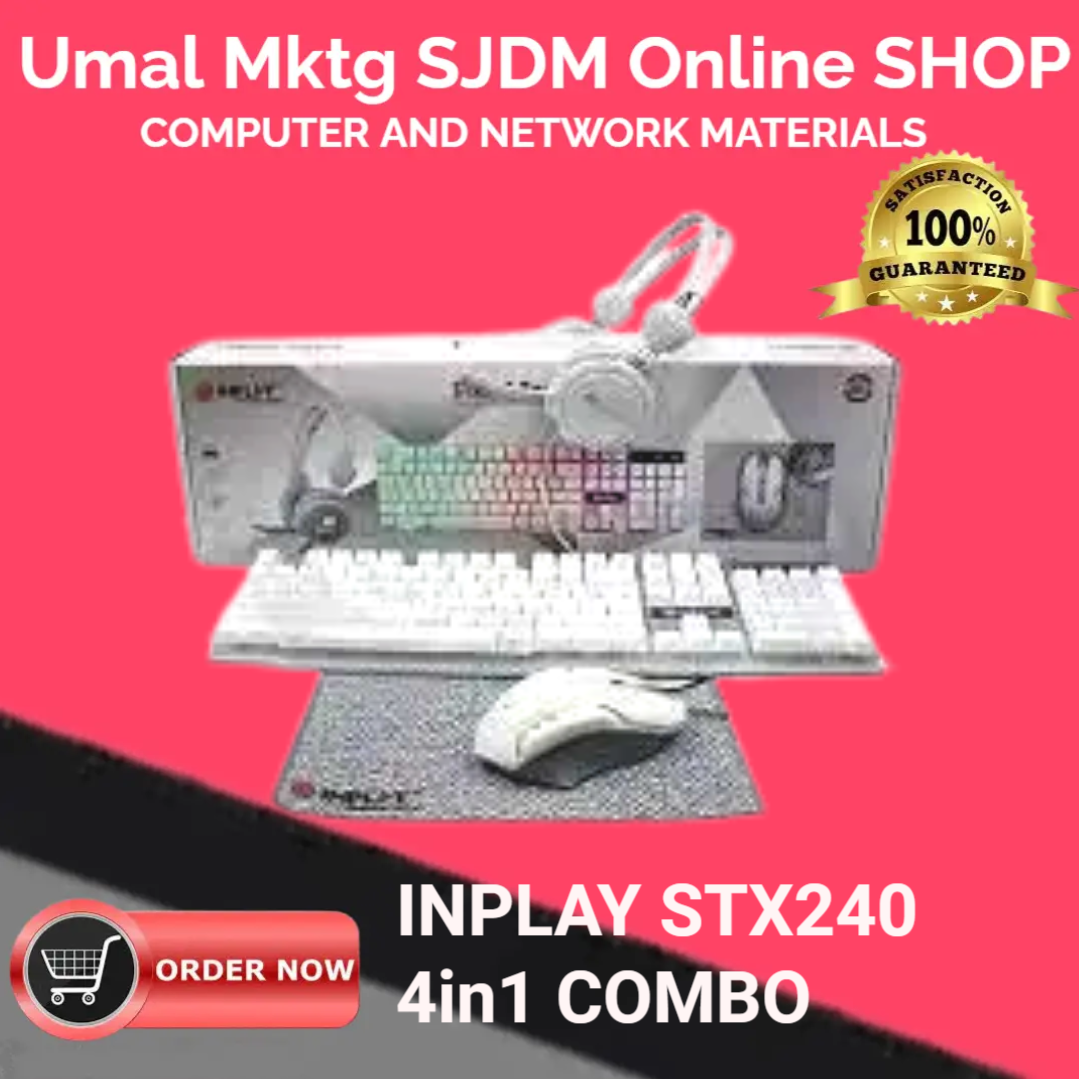INPLAY STX240 4 In 1 Combo Gaming RGB Keyboard And RGB Mouse Set And ...
