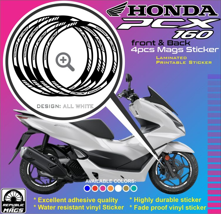 Honda PCX Mags Printed and Laminated Decals Stickers | Lazada PH