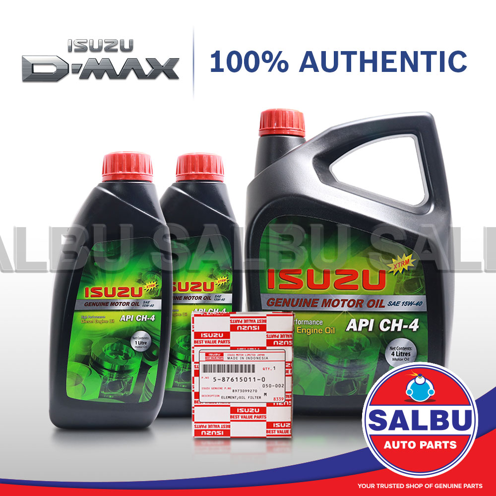 ISUZU Oil Change for D-MAX 2003-2006 ISUZU GENUINE PARTS BUNDLE 6L SAE ...