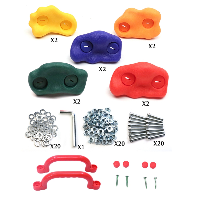 Rock Wall Climbing Holds for Kids Indoor and Outdoor Playground Play ...