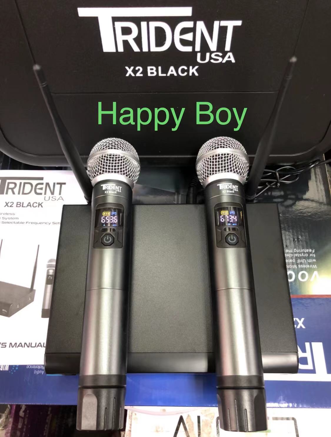 Original TRIDENT X2 black UHF Digital Dual wireless microphone with xlr ...