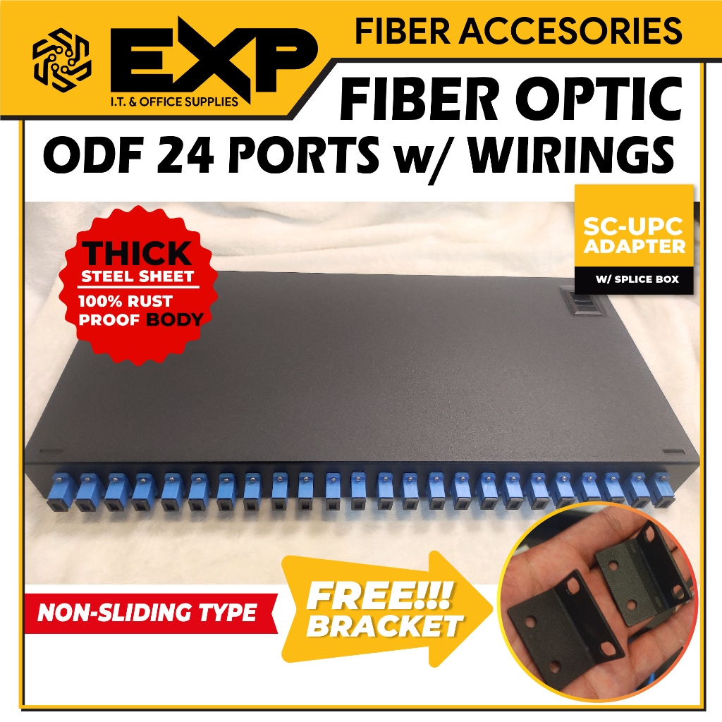 Optic (ODF / Panel) - 24 Ports With Wirings (Rack Mounted) | Lazada PH