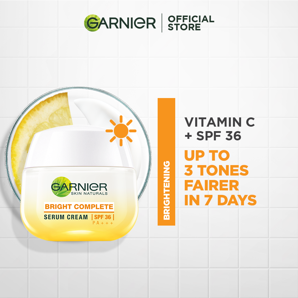 Garnier Bright Complete Vitamin C Day Cream SPF36 (20mL/50mL ...