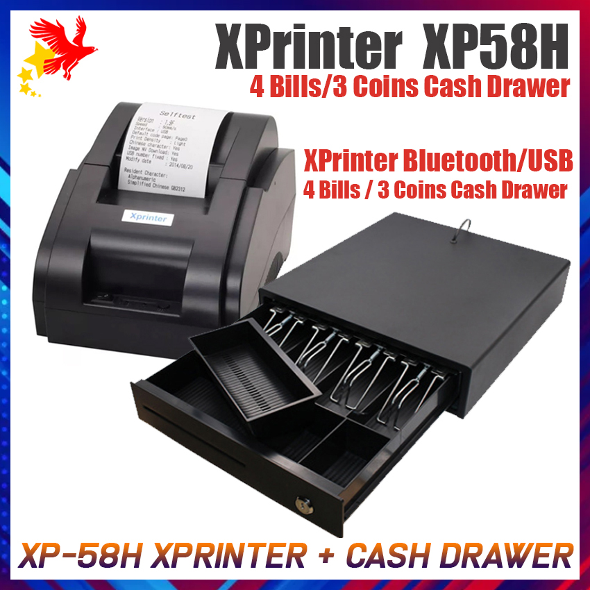 (BUNDLE) 4 Bills & 3 Coins Electronic Cash Drawer Box Case Storage 4 ...