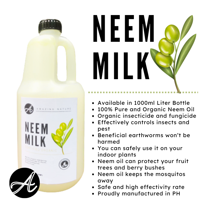 NEEM MILK 1 Liter 1000ml by Amazing Nature 100% Pure and Organic Neem ...