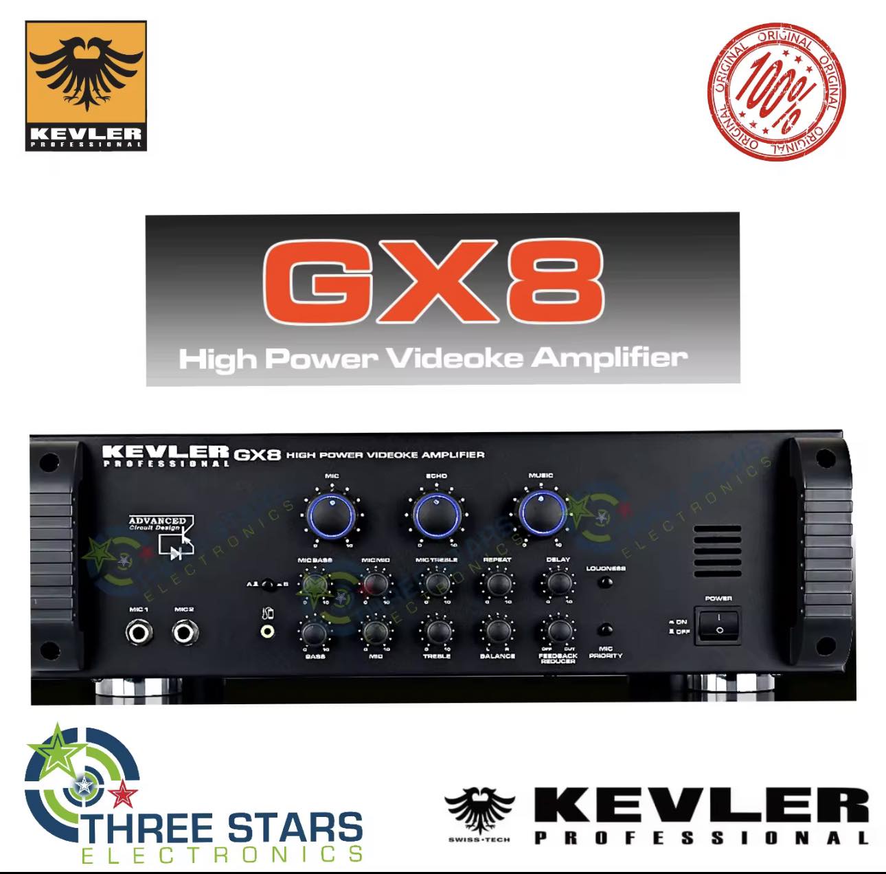 Kevler Professional GX8 and GX8UB High Powered Videoke Amplifier 900W x ...