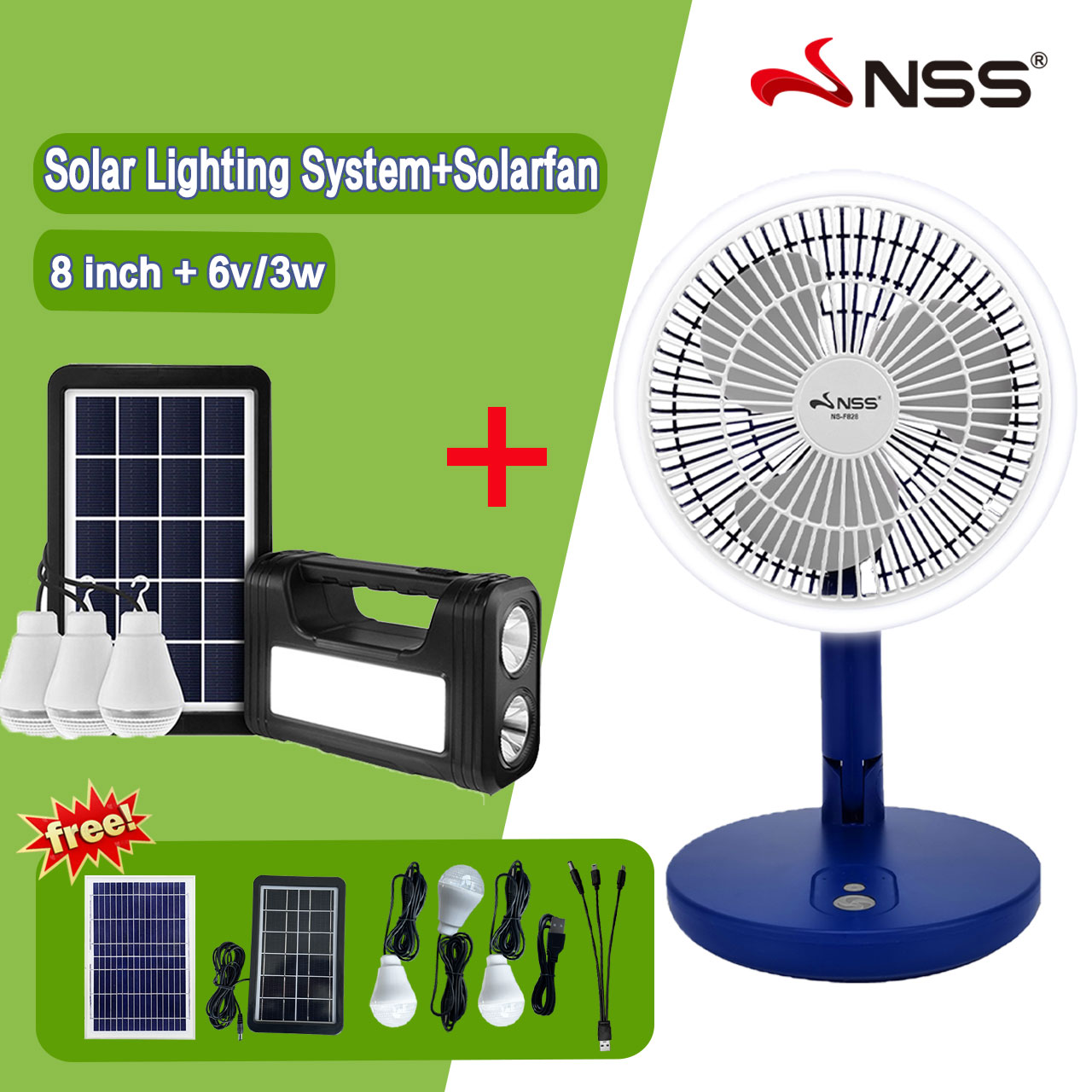 NSS 8 inche electric fan mini portable mini fan rechargeable for school ...