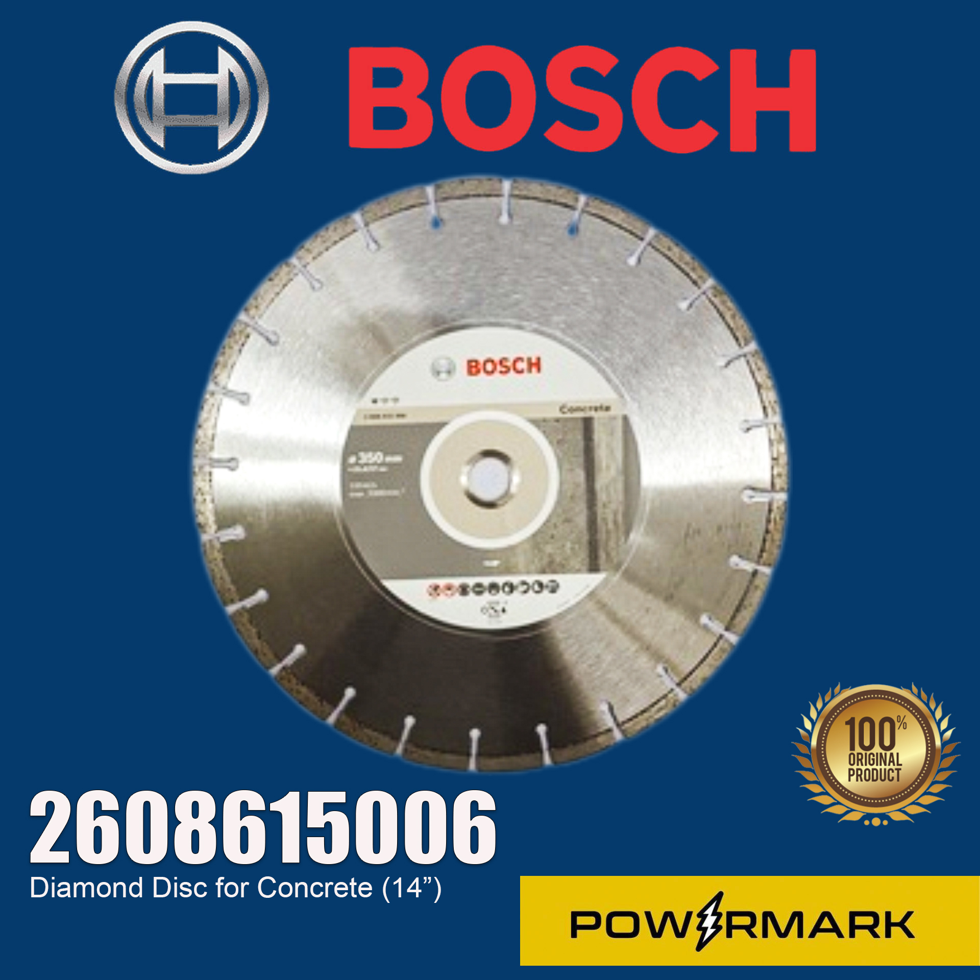 BOSCH 2608615006 Diamond Disc for Concrete (14”) [POWERMARK | BAC ...