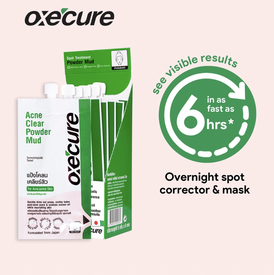 OXECURE Acne Clear Powder Mud 5g, Box of 6 | Lazada PH