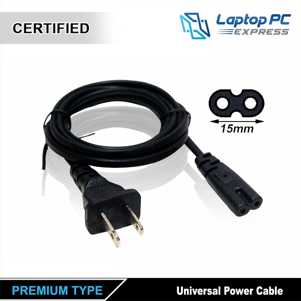 Universal Cable AC Power Cord , C7 two Prong AC Wall Plug & C8 Socket ...