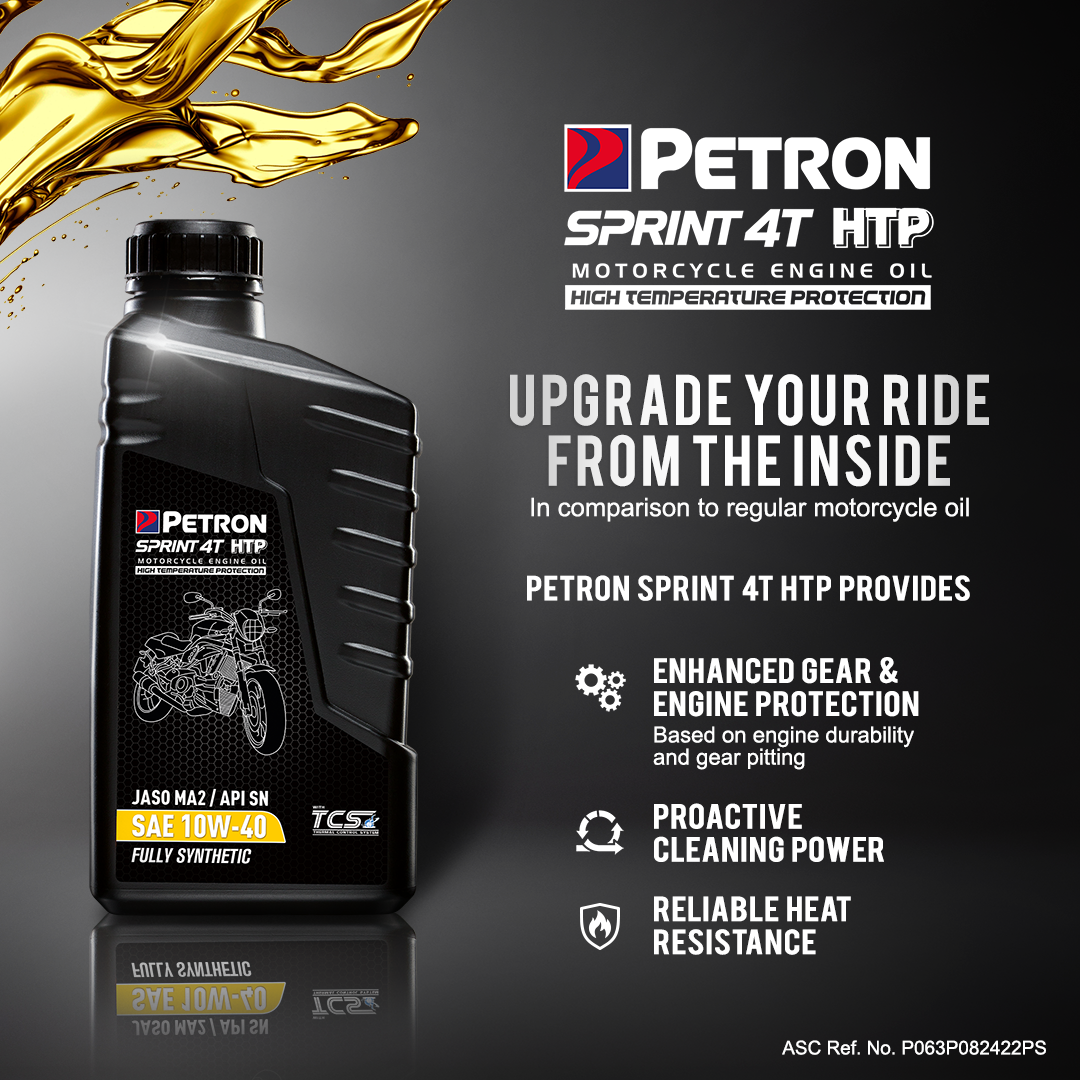 PETRON SPRINT 4T HTP FULLY SYNTHETIC MOTORCYCLE OIL SAE 10W-40 (1 Liter ...