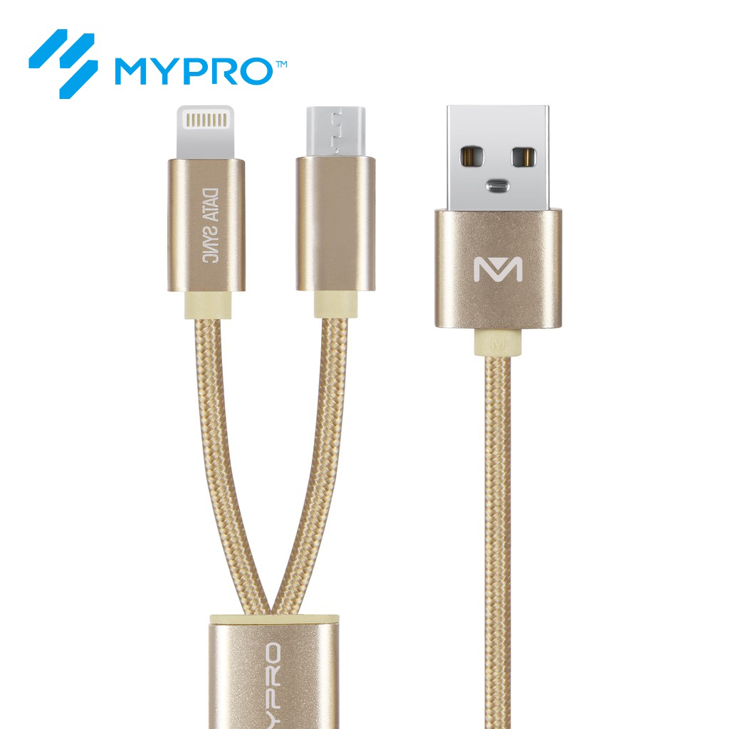 Mypro Nylon Braided Lightnin+Micro USB 2 in 1 Charging cable | Lazada PH