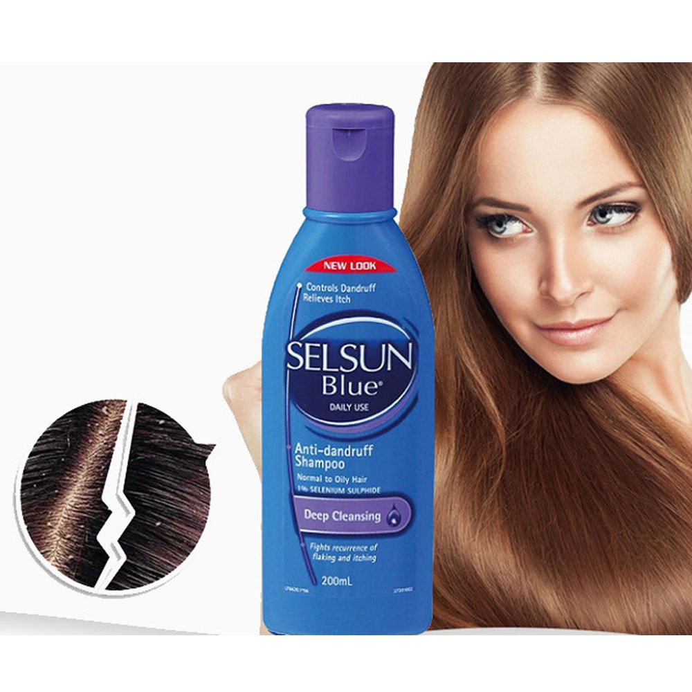 Selsun Blue Anti-Dandruff Shampoo Deep Cleansing 200mL (VIOLET) | Lazada PH