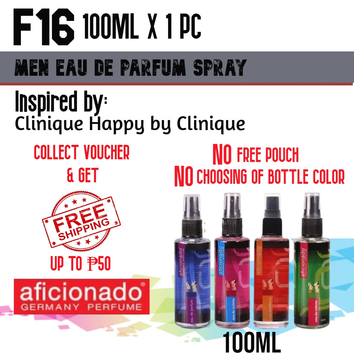 [JLV] Aficionado F16 100ml Men EDP Perfume Spray | Lazada PH