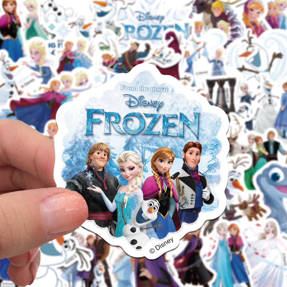 50Pcs No duplicates Frozen - Series Disney Princess Anna Elsa Stickers ...