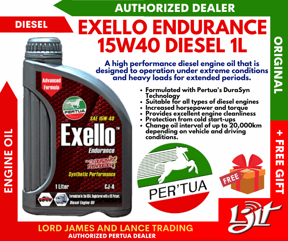 EXELLO ENDURANCE 15W40 DIESEL 1 LITER + FREE GIFT | Lazada PH