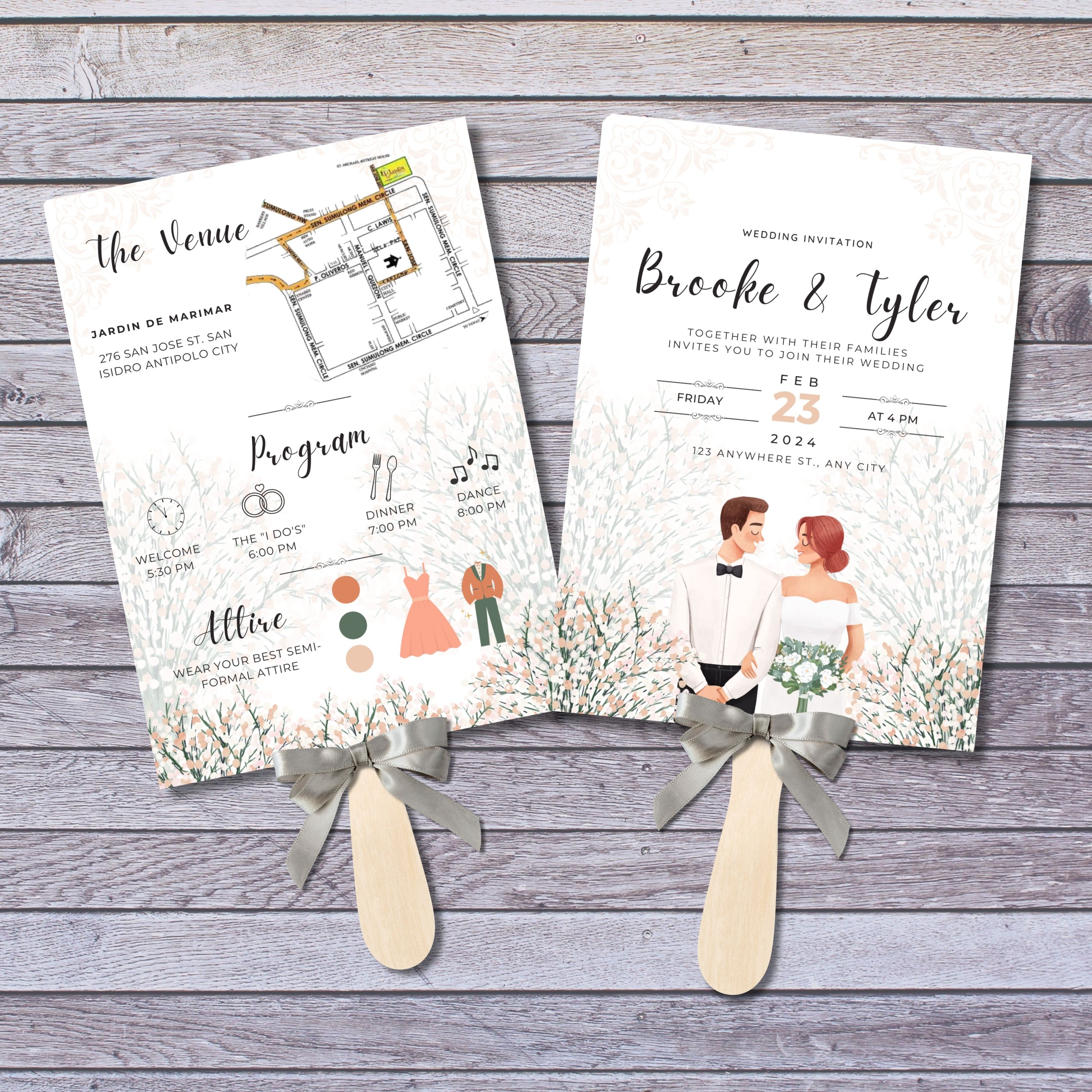 Customized Wedding Birthday Invitation - Fan Style | Lazada PH
