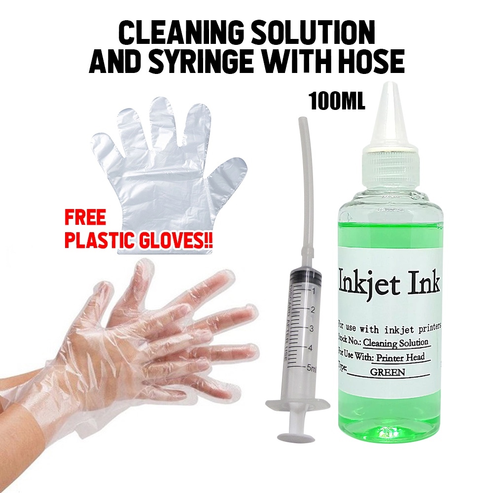 limit time promotion Printer clean solution 100ml / Syringe with Hose ...