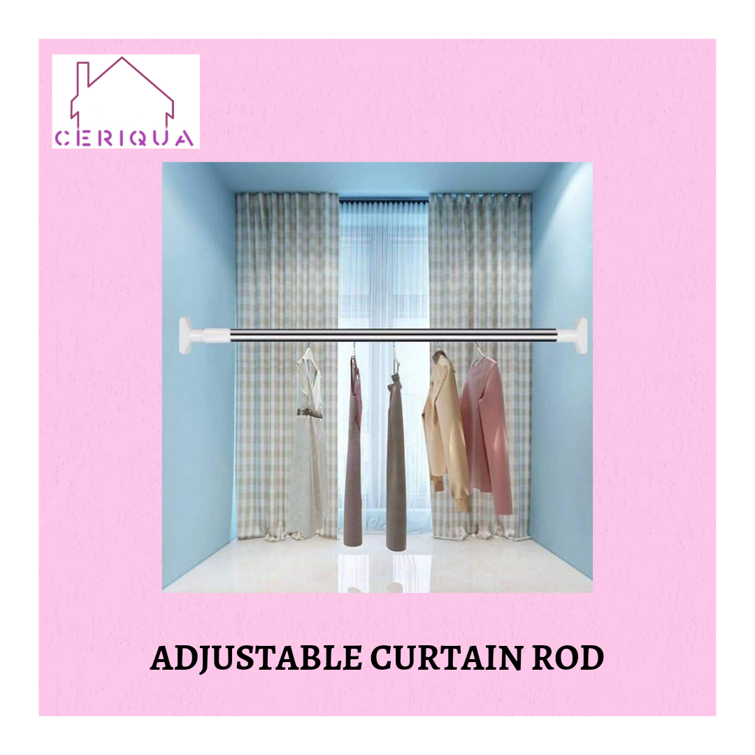 Telescopic Curtain Rod Shower Curtain Rod Adjustable Rod 200x110cm ...