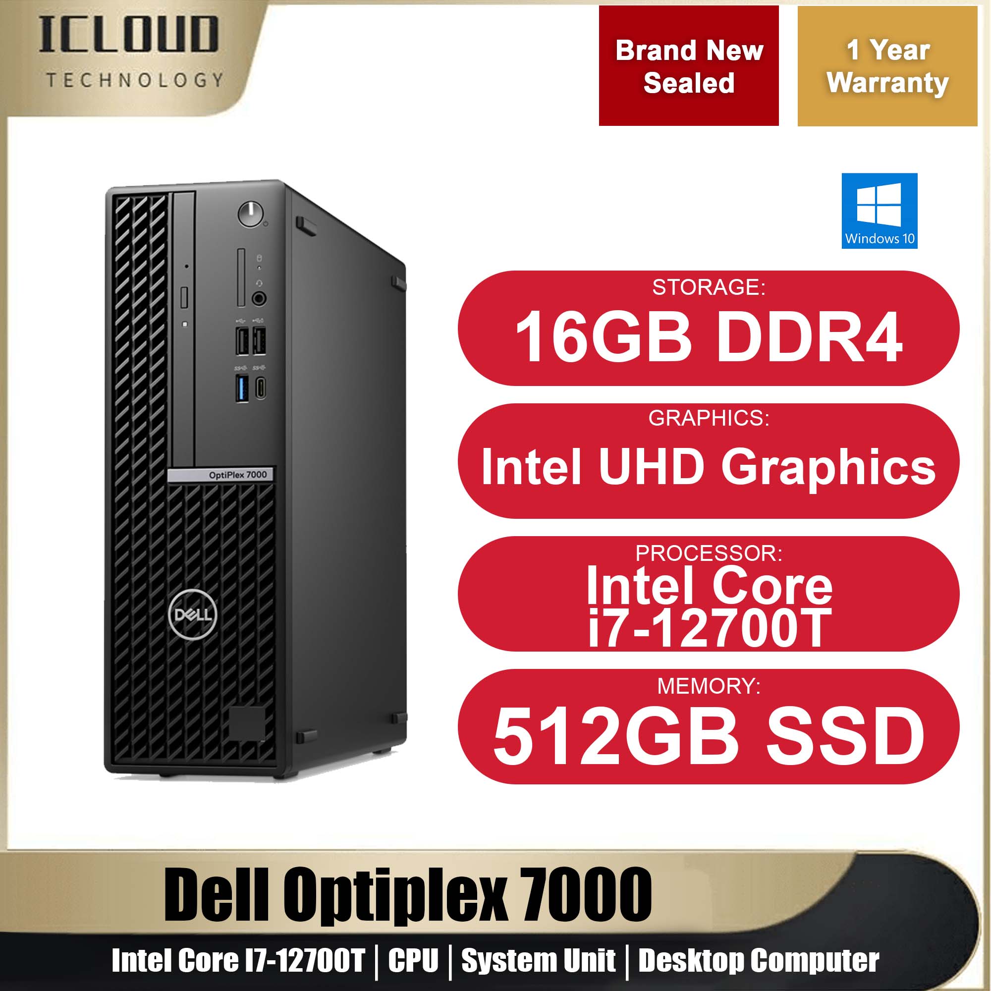 Micro Form Factor│Intel Core I7-12700T│16GB DDR4 RAM│512GB SSD│Dell ...