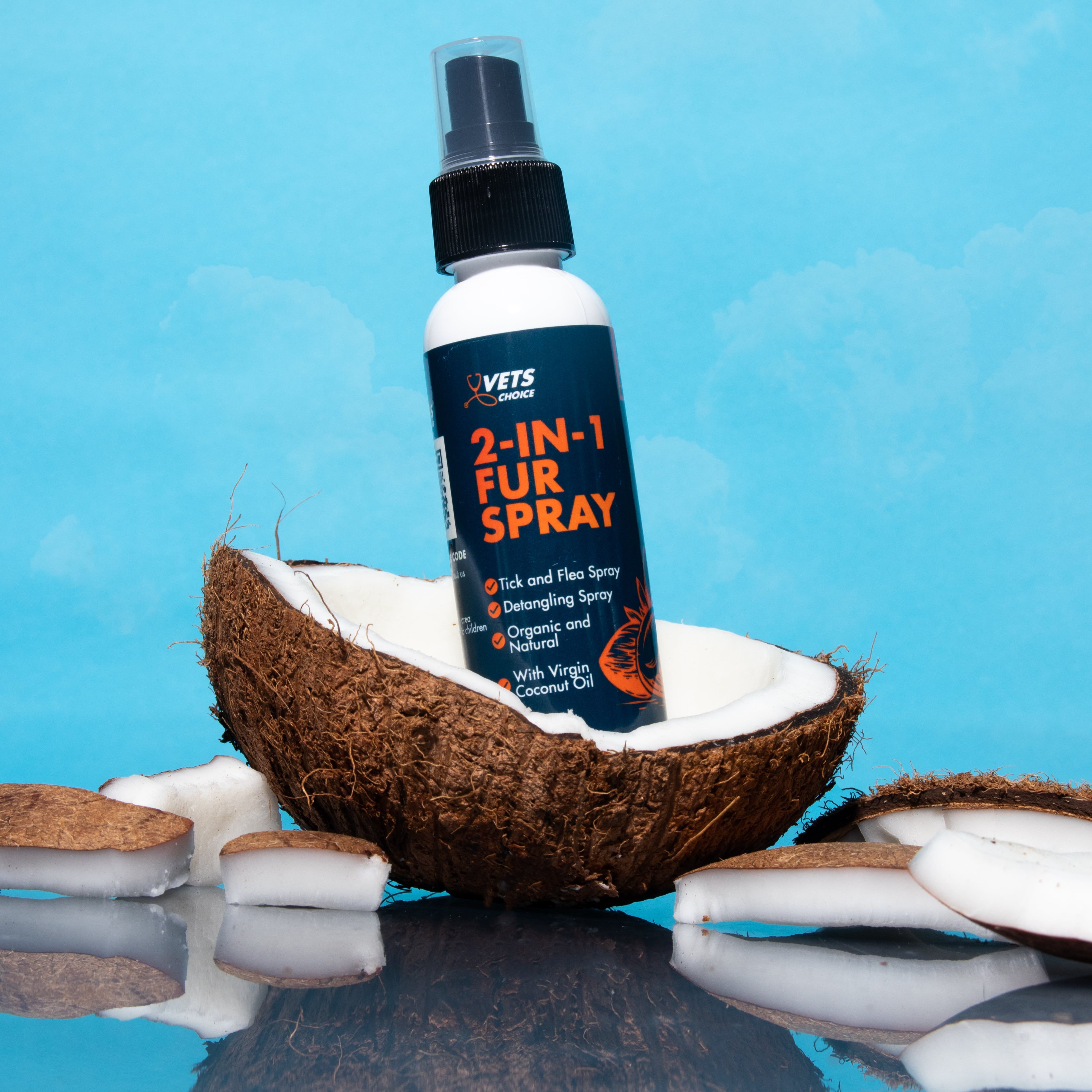 Vets Choice 2 in 1 Spray (Tick and Flea Spray + Detangling Spray) 100ml ...