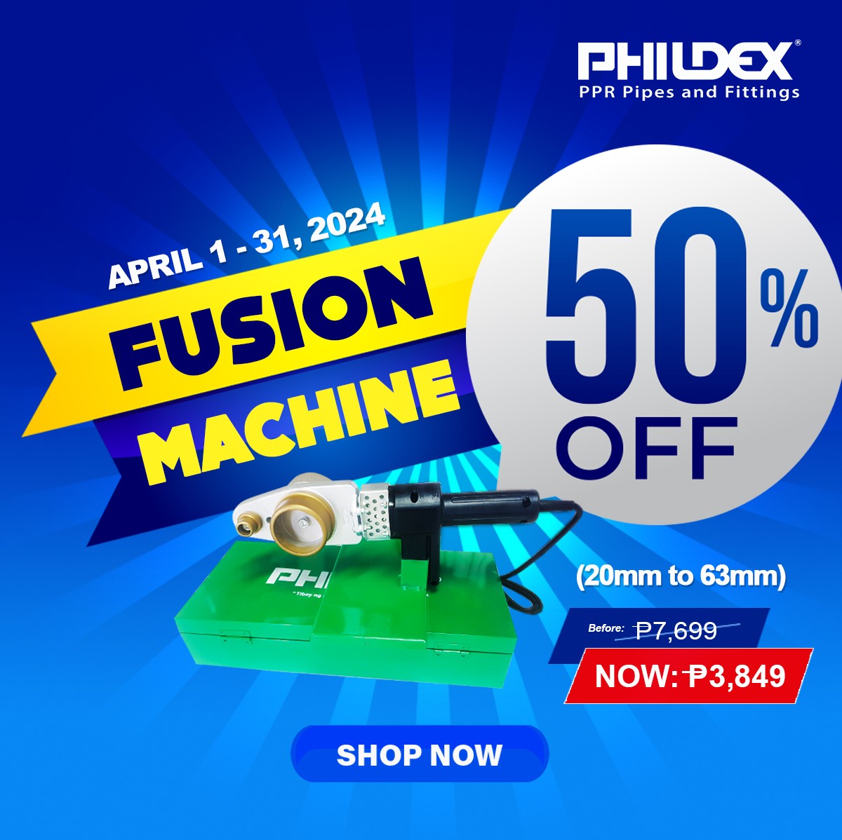 PHILDEX Fusion Machine (20mm-63mm) | Lazada PH