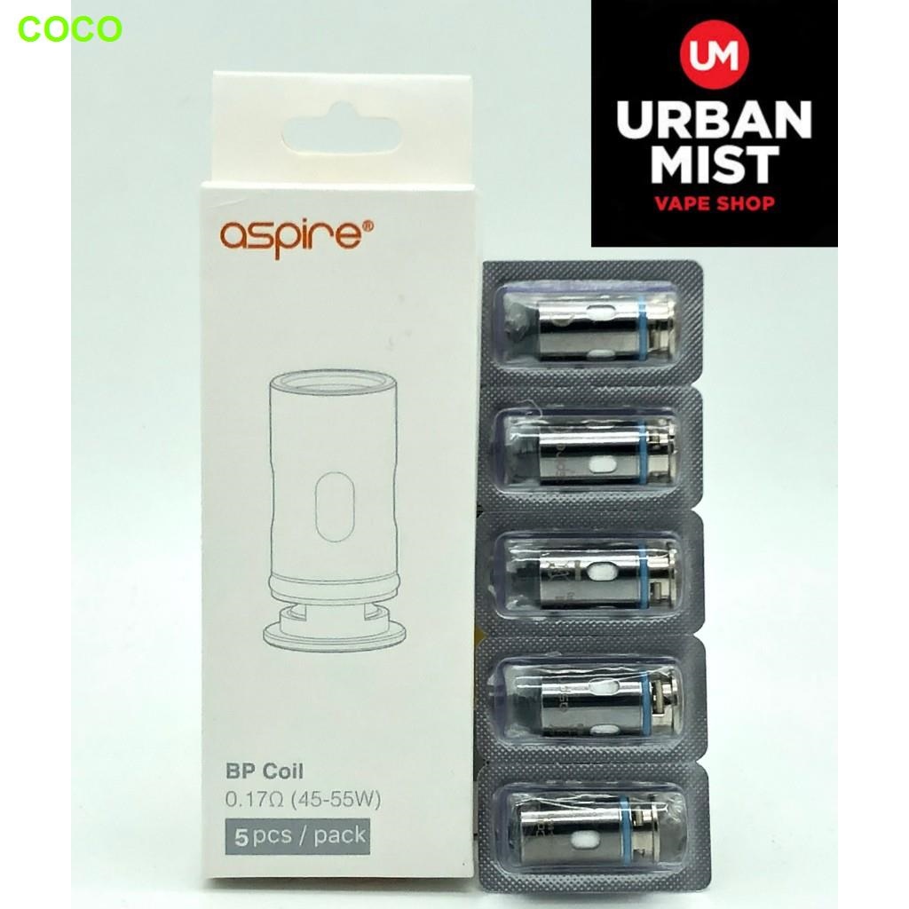 Aspire BP Coil 0.17 ohms (45 - 55w) Authentic Original Replacement OCC Coil Cartridge Vape Pod ...
