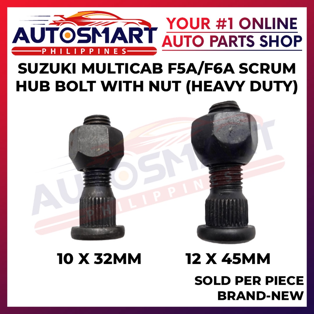 Suzuki Multicab F5A/F6A Scrum Hub Bolt with Nut Assembly | Lazada PH