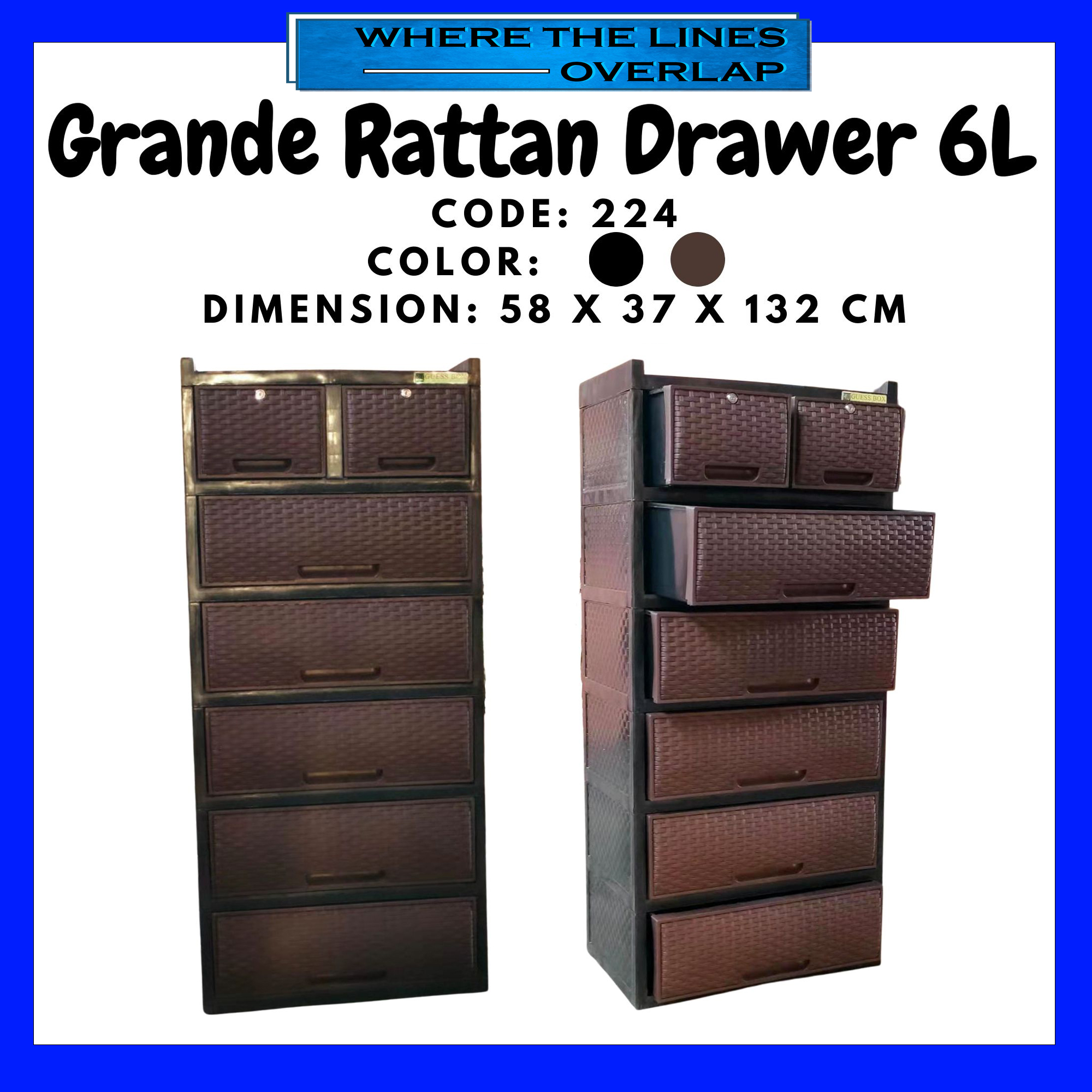 GRANDE RATTAN DRAWER 6L / RATTAN DRAWER | Lazada PH