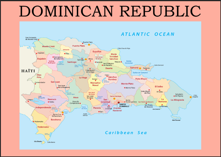 Dominican Republic Political Map Waterproof A4 Laminated Chart | Lazada PH