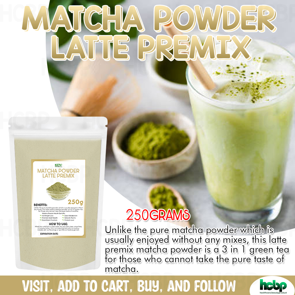 Matcha Powder LATTE PREMIX 250g Body Detox, Antioxidant, Boost ...