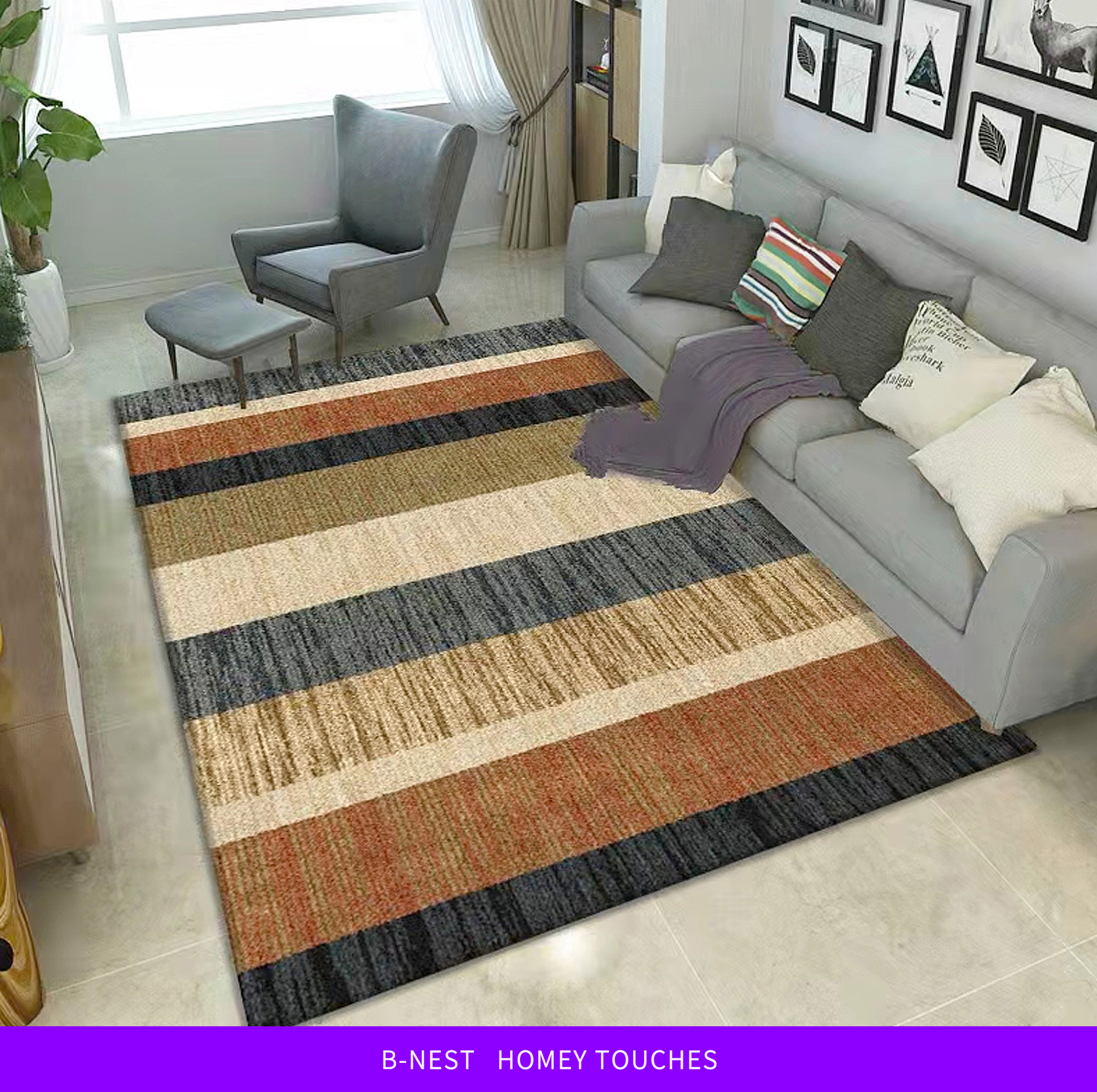 B-NEST 80x120cm & 120x160cm Crystal Velvet Carpet 3D Floor Mat Carpet ...