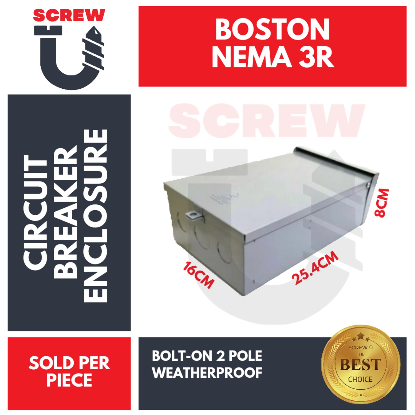 Nema 3r Circuit Breaker Enlocsure 2 Pole Bolt-On | Lazada PH