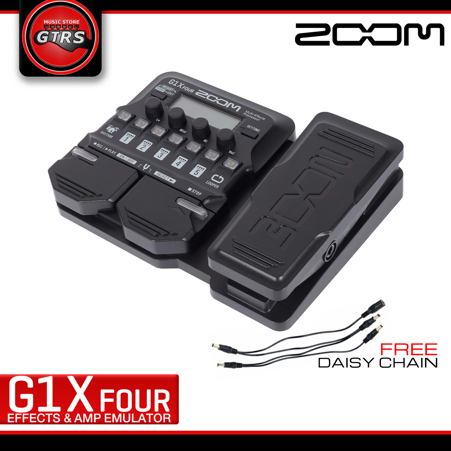 Zoom G1X Four Guitar Multi-Effects Processor with Built-In Expression ...