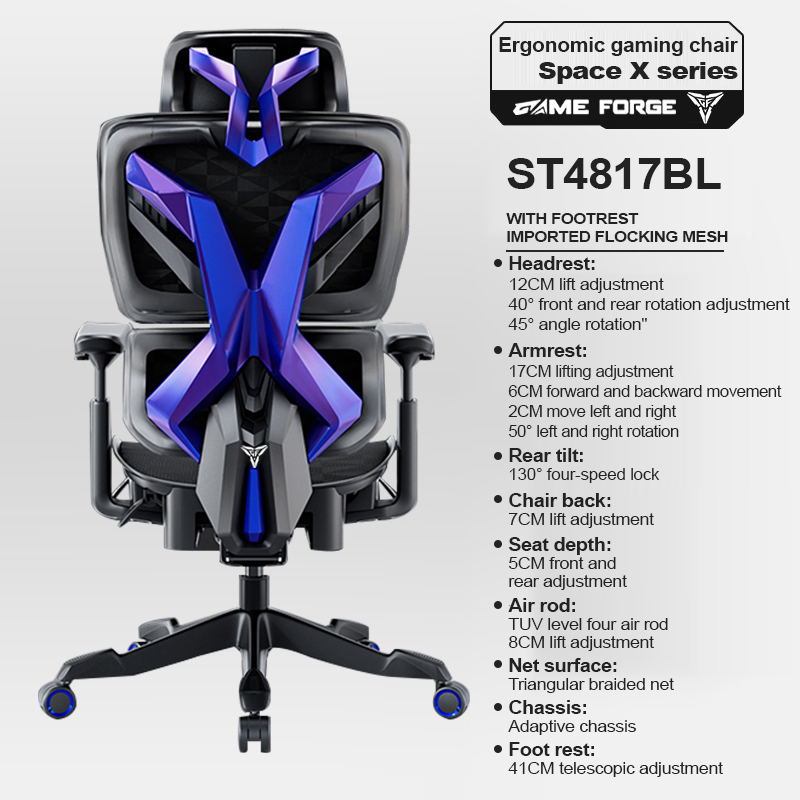 GAMEFORGE Gaming Chair Ergonomic Computer Chair Waist Support Office ...