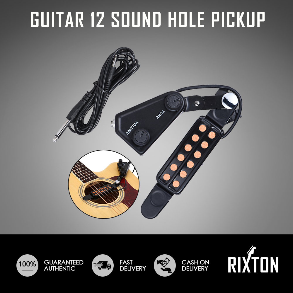 Professional 12-hole Acoustic Guitar Sound Hole Pickup Magnetic ...