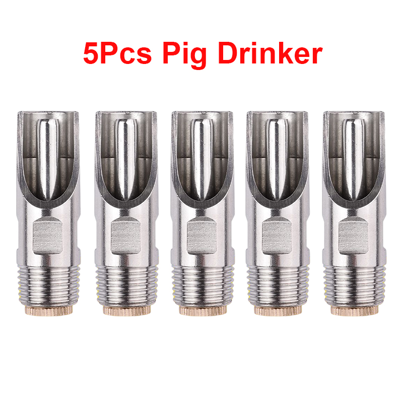 2In1 Stainless Pig Nipple Drinker Piglet Automatic Drinker with Elbow ...