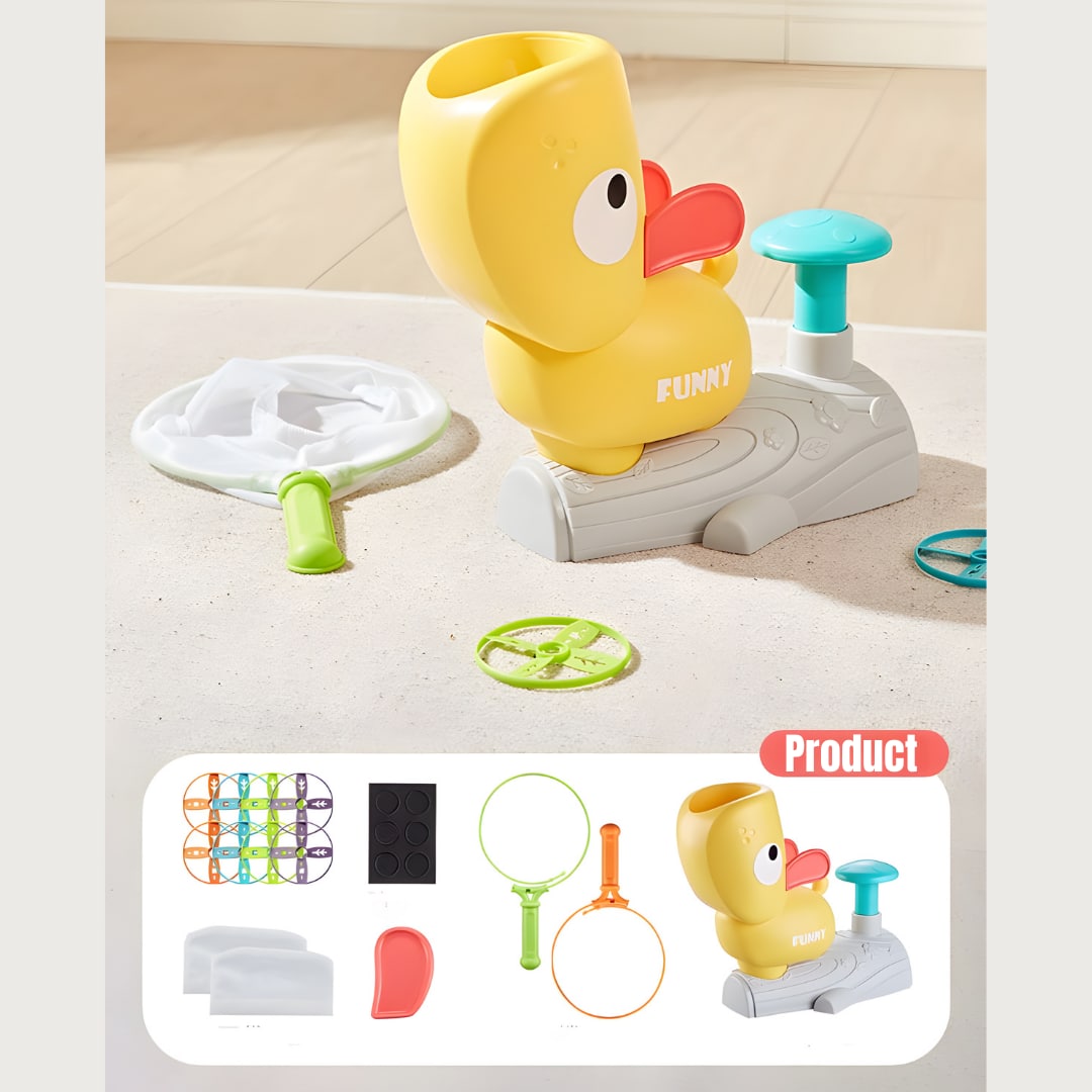 BYJ Frisbee Launcher with Net Creative Pop-Up Disc Stepping Saucer ...