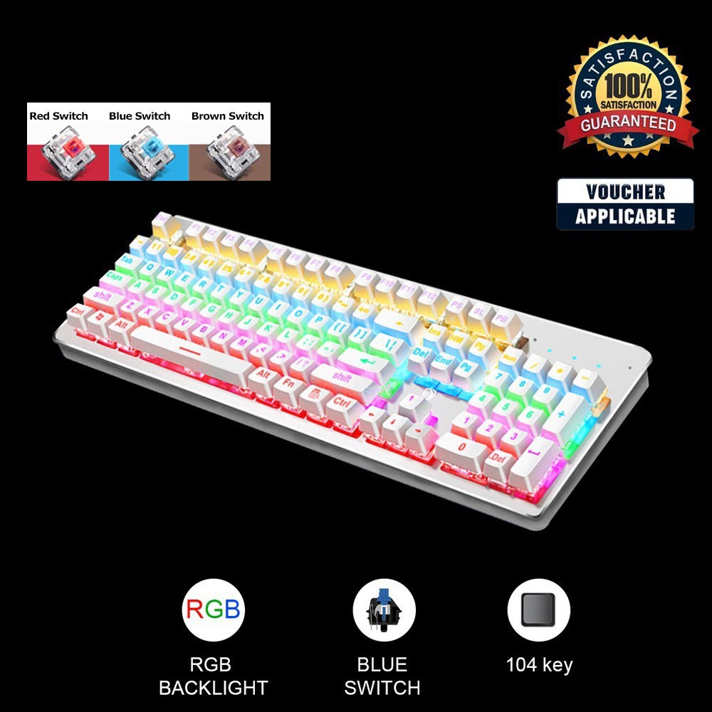 LEAVEN Keyboard Mechanical Hotswappable Keyboard 87 104 61 Key For ...