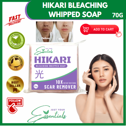 Hikari Bleaching Whipped Soap 70g Instant Whitening With Scar Remover ...