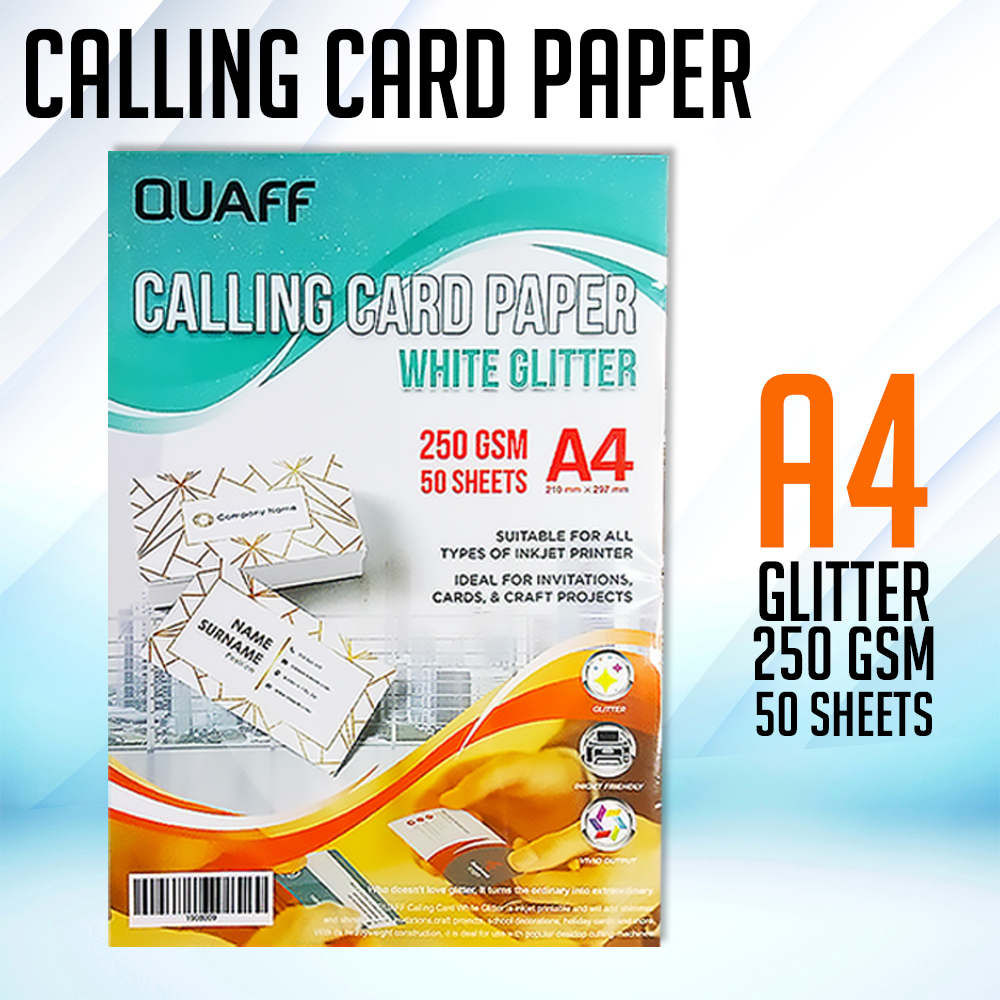 Magic photo QUAFF Double-sided Matte/Glitter Calling Card Paper ...